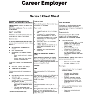 Series 6 cheatsheet 2026 - Reduce your study time significantly